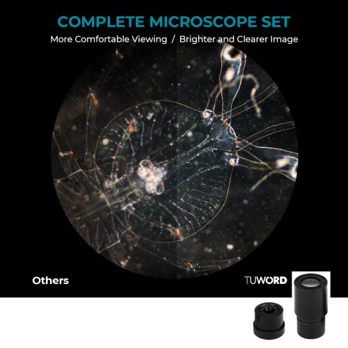 Tuword Microscopes for Kids Students Adults, 40X-1000X Optical Glass Lenses Microscope for School Home, Cordless LED Student Biological Compound Microscope with Microscope Slides, Phone Adaptor