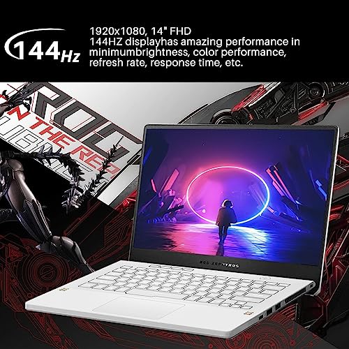 ASUS ROG Zephyrus 2023 Gaming Laptop, 14" FHD 144HZ Display, AMD Ryzen 7 5800HS(Up to 4.4 GHz), NVIDIA GeForce RTX 3060 Graphics, 16GB RAM, 1TB SSD, Bluetooth, WiFi 6, Windows 11 Home, White
