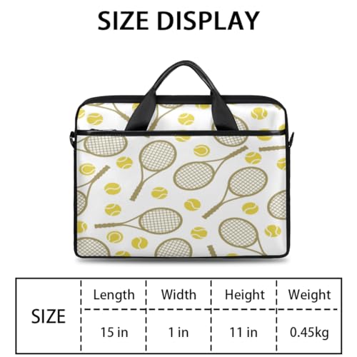 Tennis Bat Laptop Computer Bag Waterproof Shoulder Messenger Bag 13-15 inch Durable Laptop Tote Bag with Shoulder Strap Handle Lightweight Crossbody Briefcase
