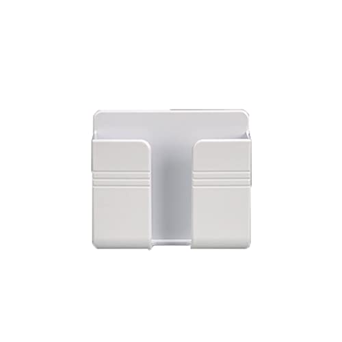 ICOBES Mobile Phone Stand Mobile Phone Charging Stand Bedside Hanging Holder Multifunction Wall Paste Mounted Bracket Remote Control Mounted Storage Box (Color : White)