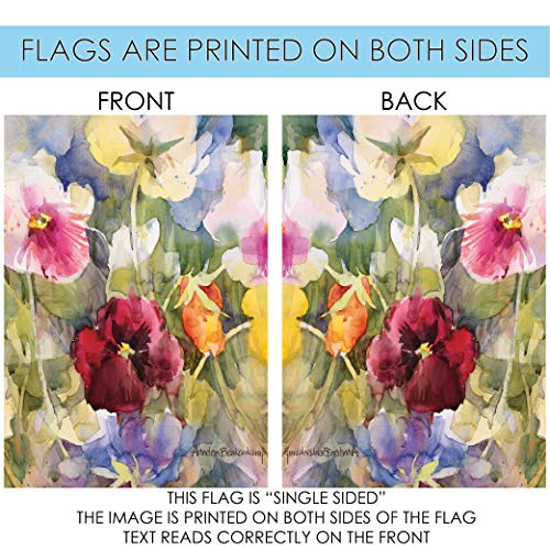 Toland Home Garden 108008 Pansies Posing Spring Flag 28x40 Inch Double Sided Spring Garden Flag for Outdoor House summer Flag Yard Decoration