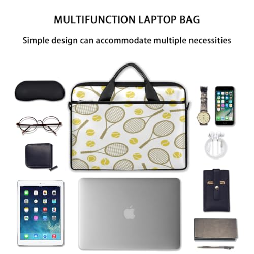 Tennis Bat Laptop Computer Bag Waterproof Shoulder Messenger Bag 13-15 inch Durable Laptop Tote Bag with Shoulder Strap Handle Lightweight Crossbody Briefcase