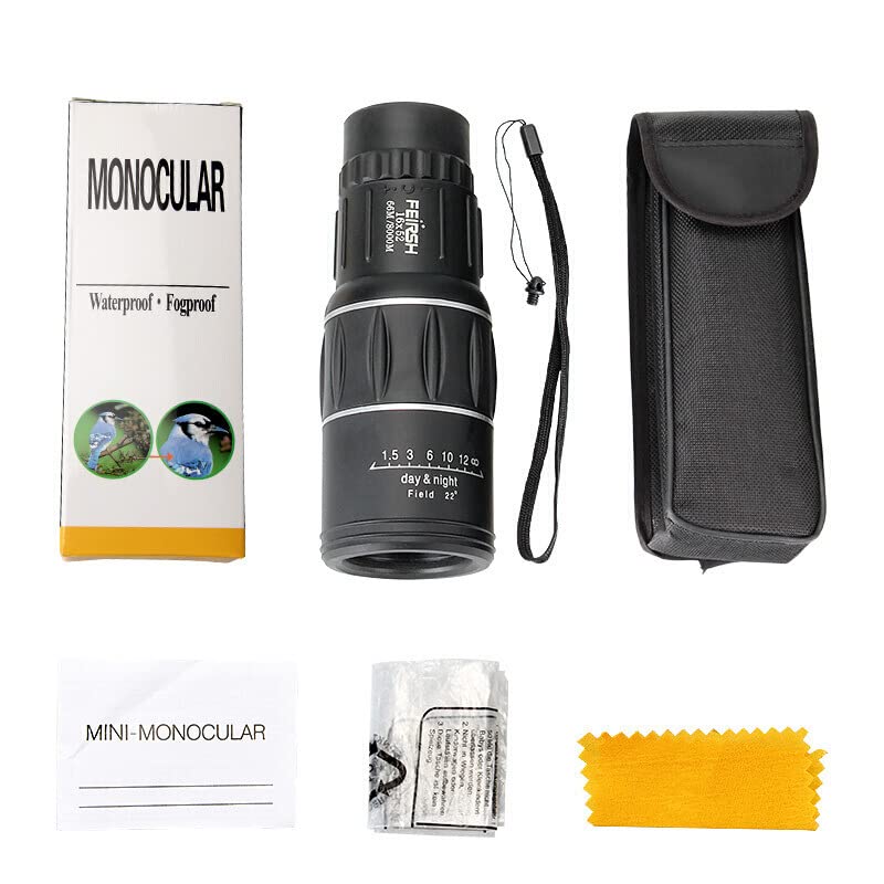 16X52 Monocular Telescope with Tripods, NOBLEDUCHESS High Power Prism Compact Monoculars for Adults Kids, HD Monocular Scope for Bird Watching Hiking Concert Travelling