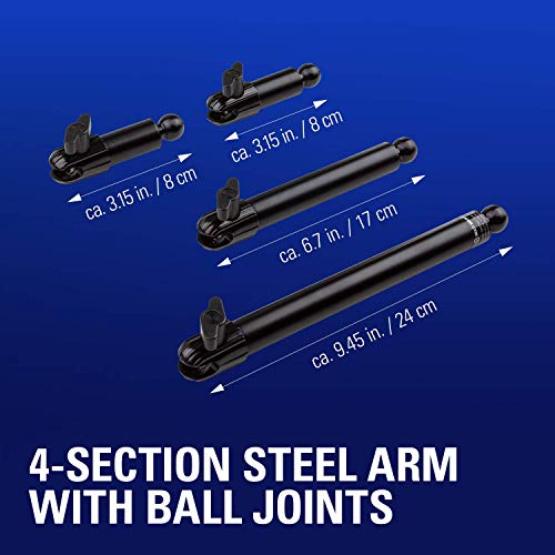 Elgato Flex Arm L, Premium 4-Section Articulated Arm for easy Mounting and Adjusting of Lights, Cameras, and Microphones, for Streaming, Videoconferencing, and Studios, requires Multi Mount Essential