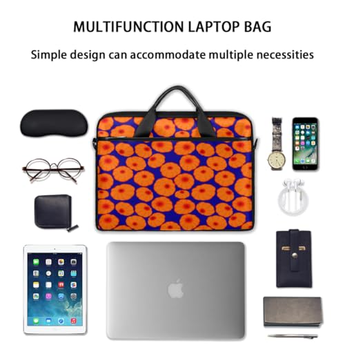 Pumpkin Thanksgiving Laptop Computer Bag Waterproof Shoulder Messenger Bag 13-15 inch Durable Laptop Tote Bag with Shoulder Strap Handle Lightweight Crossbody Briefcase