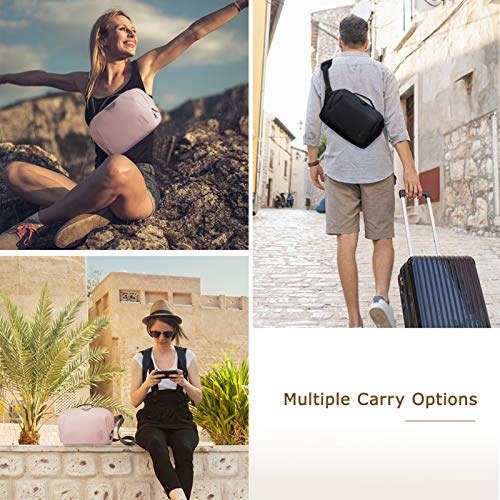BAGSMART Camera Bag, DSLR Camera Bag, Waterproof Crossbody Camera Case with Padded Shoulder Strap, Anti-Theft Camera Shoulder Bag, Black