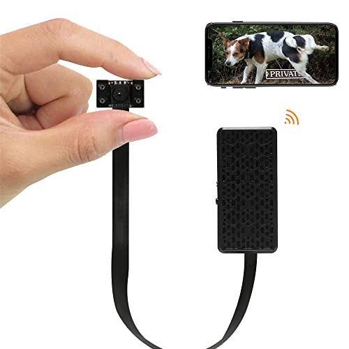 WIWACAM Mini Spy Hidden Camera 4K Ultra HD, WiFi Wireless Nanny Cam Small Cameras for Home Security, Tiny Secret Surveillance Cam Indoor, Motion Detection, Night Vision, Battery, Recording, App, MW5