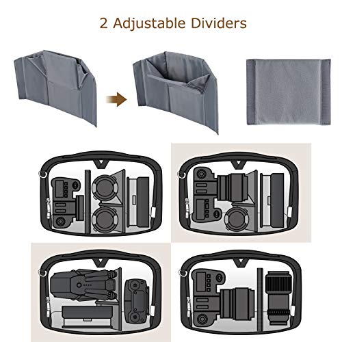 BAGSMART Camera Bag, DSLR Camera Bag, Waterproof Crossbody Camera Case with Padded Shoulder Strap, Anti-Theft Camera Shoulder Bag, Black