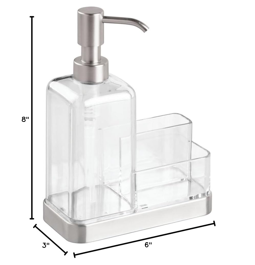 InterDesign Forma Soap Dispenser 8 in. H x 3 in. W x 6 in. L Clear PVC