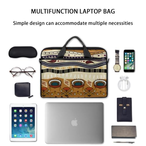 Ethnic Human Laptop Computer Bag Waterproof Shoulder Messenger Bag 13-15 inch Durable Laptop Tote Bag with Shoulder Strap Handle Lightweight Crossbody Briefcase