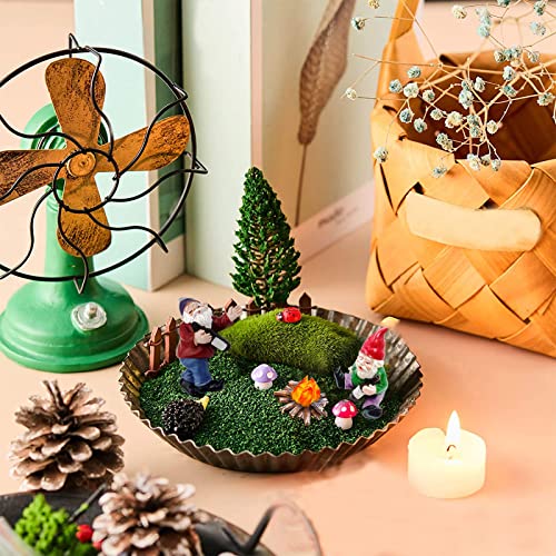 Fairy Garden Accessories Cute Dwarfs Statues Miniature Figurines for Outdoor or House Desktop Decor Camping Dwarfs Kit of 4 pcs
