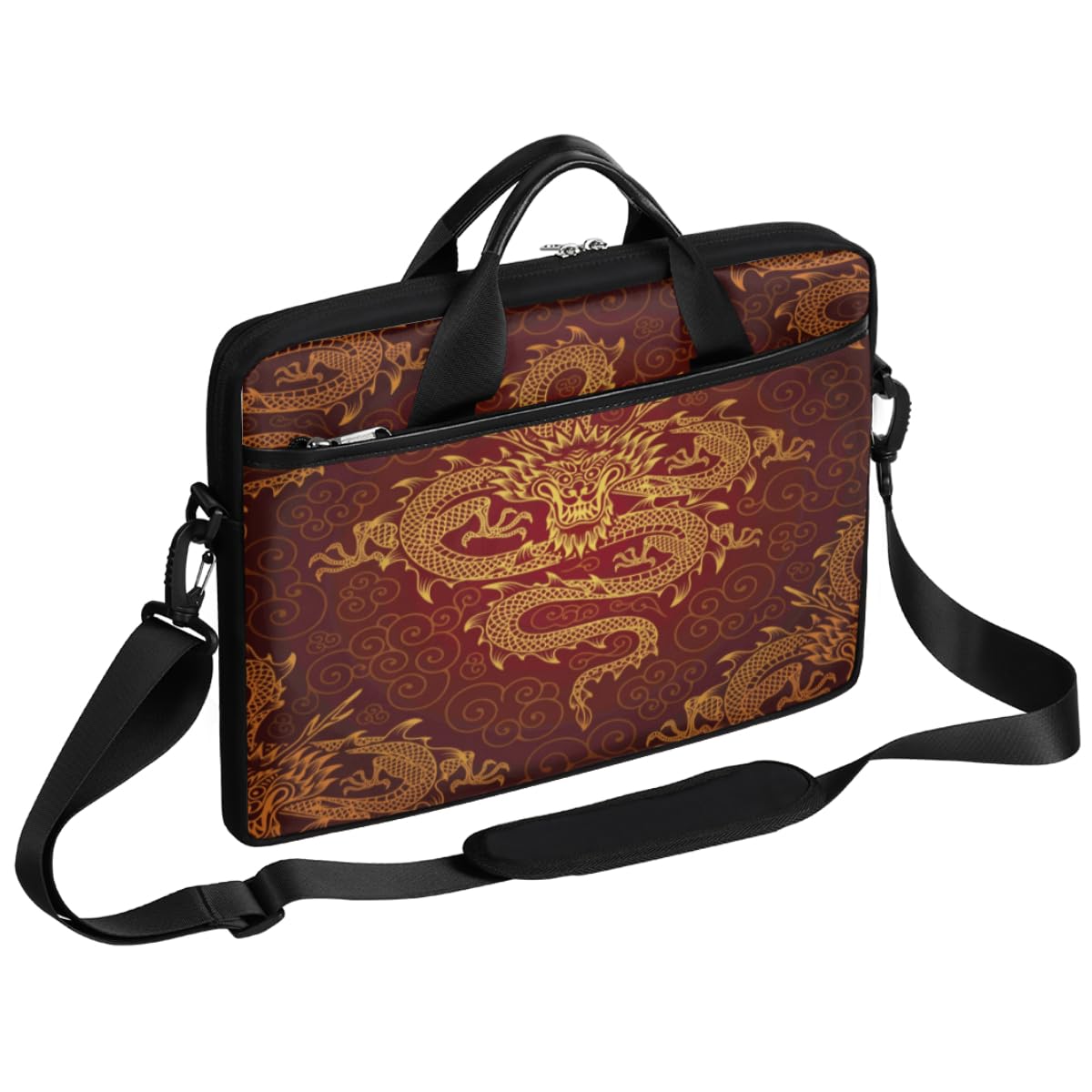 Animal Dragon Laptop Computer Bag Waterproof Shoulder Messenger Bag 13-15 inch Durable Laptop Tote Bag with Shoulder Strap Handle Lightweight Crossbody Briefcase