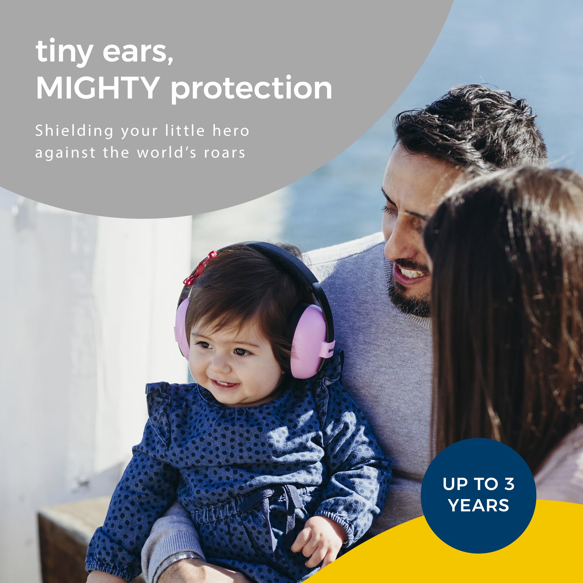 Baby BANZ Earmuffs Infant Hearing Protection – Ages 0-2+ Years – Industry Leading Noise Reduction Rating – Soft & Comfortable – Baby Ear Protection