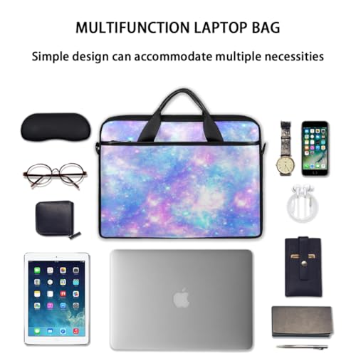 Galaxy Pattern Laptop Computer Bag Waterproof Shoulder Messenger Bag 13-15 inch Durable Laptop Tote Bag with Shoulder Strap Handle Lightweight Crossbody Briefcase