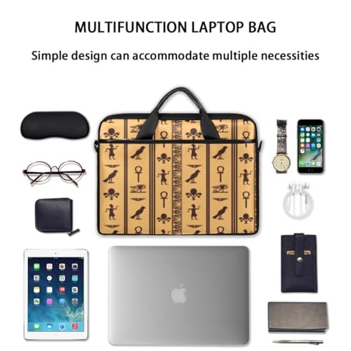 Ethnic Culture Laptop Computer Bag Waterproof Shoulder Messenger Bag 13-15 inch Durable Laptop Tote Bag with Shoulder Strap Handle Lightweight Crossbody Briefcase