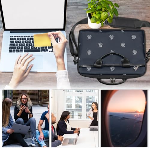 Paisley Water Drops Laptop Computer Bag Waterproof Shoulder Messenger Bag 13-15 inch Durable Laptop Tote Bag with Shoulder Strap Handle Lightweight Crossbody Briefcase