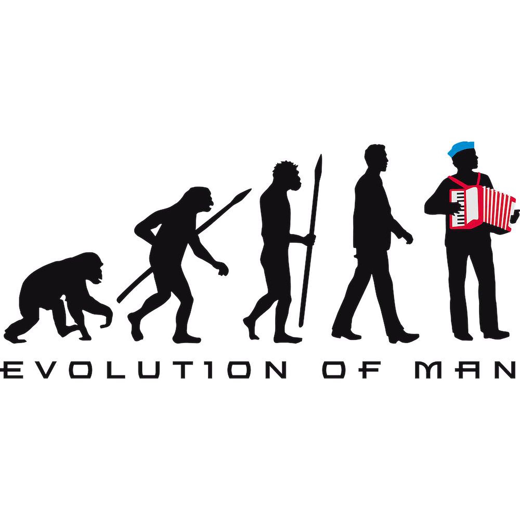 CafePress Evolution Of Man Accordion Player Mugs Ceramic Coffee Mug, Tea Cup 11 oz