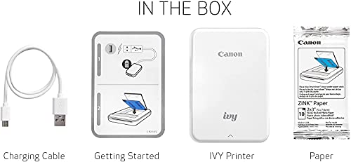 Canon IVY Mini Photo Printer for Smartphones (Mint Green) - Sticky-back prints, Pocket-size