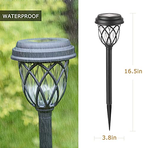 EXCMARK 10 White Lights&10 Colo rchanging Lights. Solar Lights Outdoor Decorative for Garden Pathway Walkway.