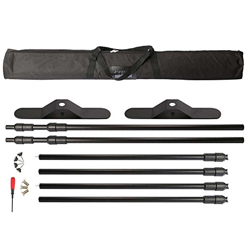 VEVOR Backdrop Banner Stand 8 x 8 Ft, Adjustable Heavy Duty Backdrop Stand Kit for Photography Studio, Trade Show Wall Exhibitor Photo Booth Background