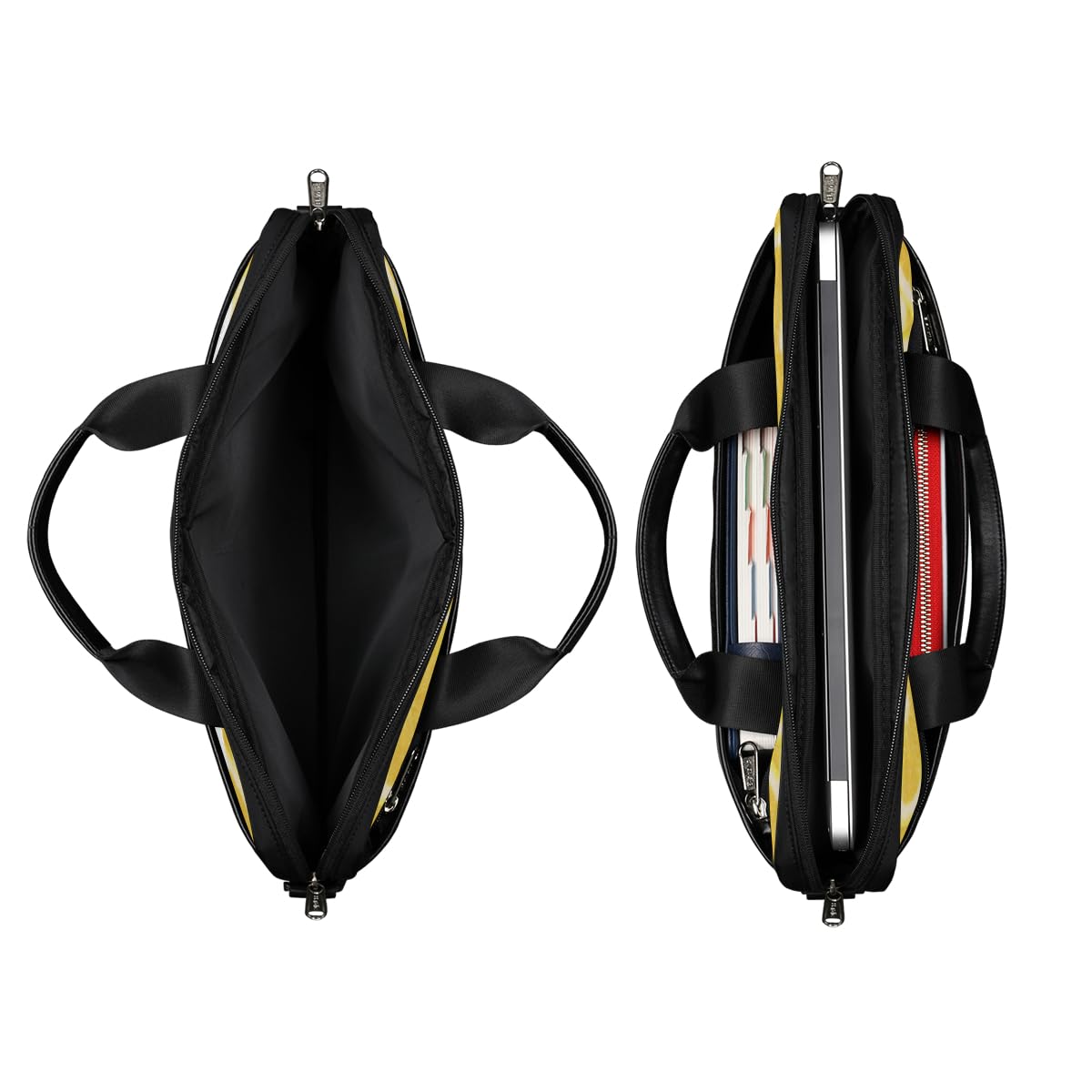 Lemon Fruit Laptop Computer Bag Waterproof Shoulder Messenger Bag 13-15 inch Durable Laptop Tote Bag with Shoulder Strap Handle Lightweight Crossbody Briefcase