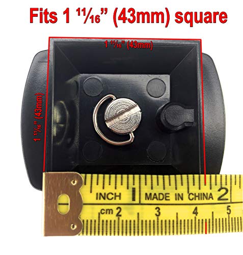 DaVoice 43mm Tripod Quick Release Plate Camera Mounting Adapter Parts Replacement for Torjim 60-Inch AX60, Endurax 66" ETR66, UBeesize 60β TR60, Zomei Q111, KingJoy, Victiv, Mactrem PT55 Tripod Mount