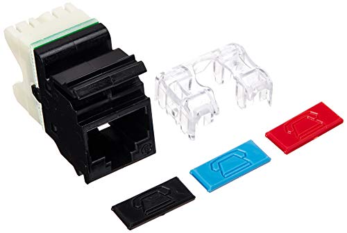 Siemon MX6-F01 Max-Module Cat6 UTP Flat Data Jack Insert, Black