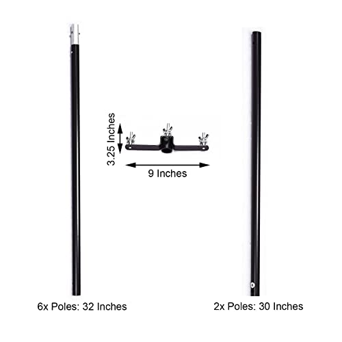 Efavormart 10 Ft. Double Cross Bars with Mounting Brackets, Hardware Compatible with Heavy Duty Backdrop Stand - Perfect for Wedding, Photo Booths, Events, Photography, and Exhibition Decorations