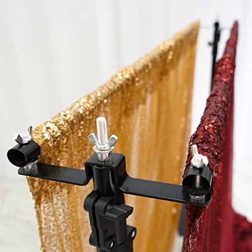 Efavormart 10 Ft. Double Cross Bars with Mounting Brackets, Hardware Compatible with Heavy Duty Backdrop Stand - Perfect for Wedding, Photo Booths, Events, Photography, and Exhibition Decorations