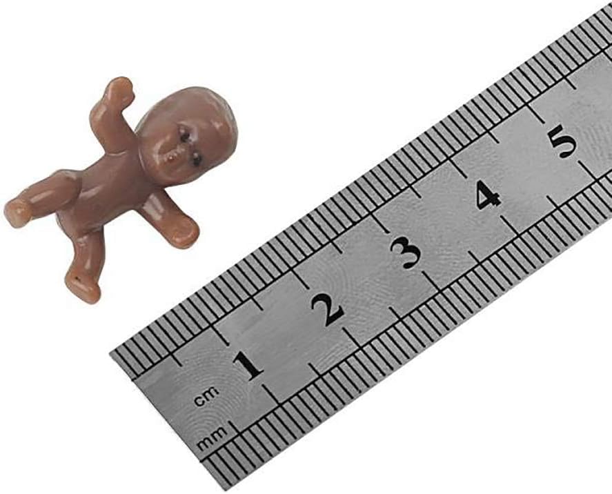 JUXINDA 36 Baby Shower Ice Cube Game Mini Plastic Baby/Party King Cake/King Cake Baby/King Cake Baby/Plastic Baby (Black)