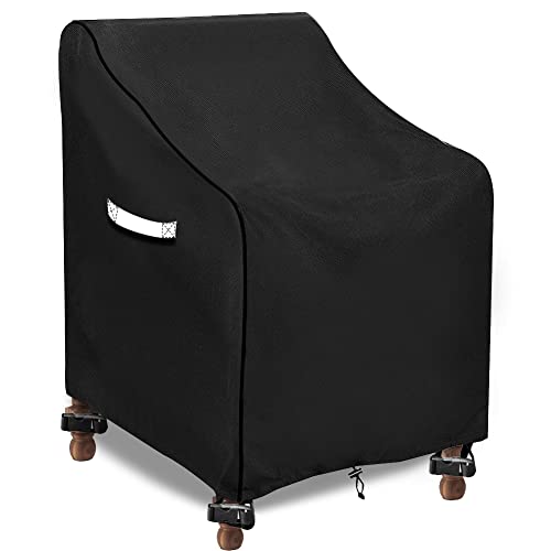 HCFGS Patio Chair Covers Waterproof, 210D Patio Furniture Covers Waterproof for Chairs, Heavy Duty Outdoor Lawn Patio Furniture Covers (27" W x 48.5" D x 33" H)