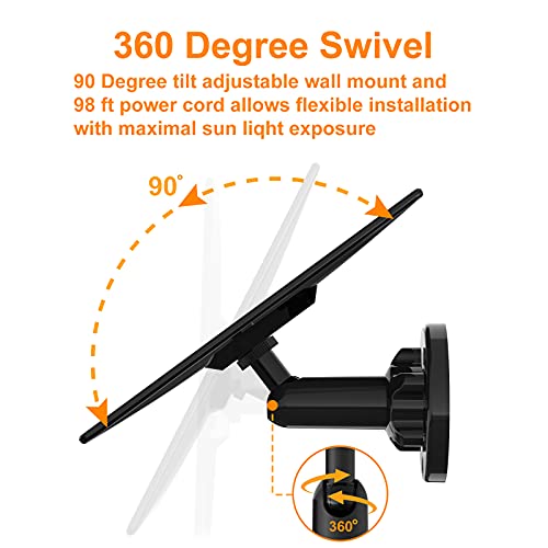 Solar Motion Outdoor Lights,Led Lights Dusk to Dawn,Solar Panels with Focusing Optical Lens Sensor Solar Security Lights, IP65 Waterproof 360 Degree Wall Lights for Garden,Patio,Deck,Indoor Lighting