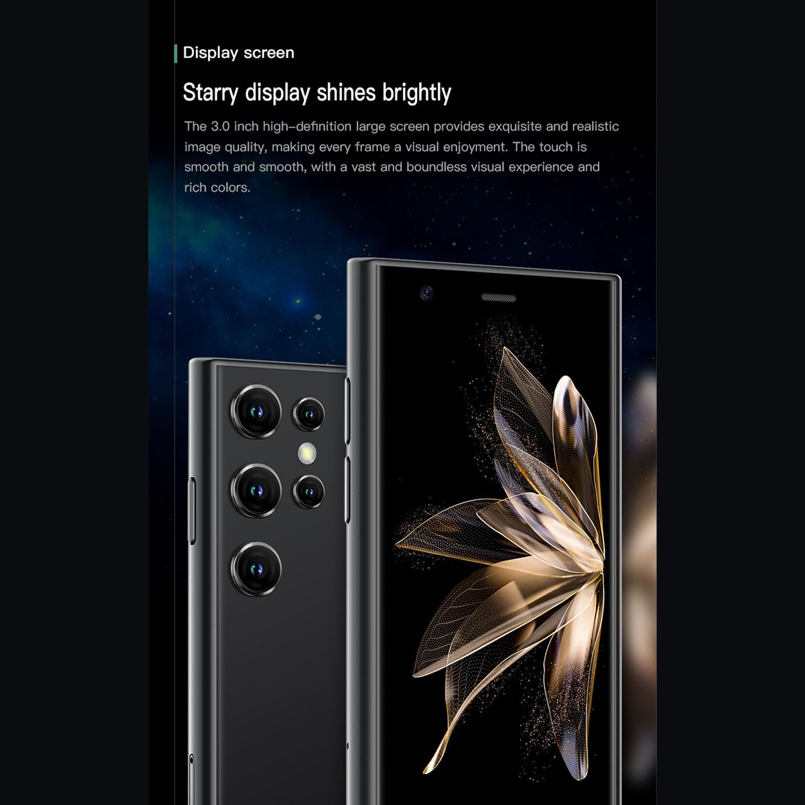 ciciglow S23 Pro Mini Smartphone, Compact and Portable, 2GB 16GB ROM, Dual Cameras, 3G Pocket Cell Phone for8.1 (Black)