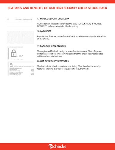 EZ Checks 3 Checks Per Page Hologram High Security Laser Check Stock | 150 Sheets/450 Checks | Blue/Maroon