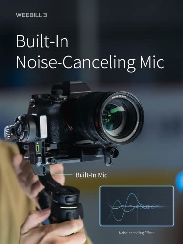 ZHIYUN Weebill 3 Combo, Gimbal Stabilizer for DSLR and Mirrorless Camera, Nikon Sony Panasonic Canon Fujifilm BMPCC 6K, Extendable Sling Grip, Wrist Rest, Fill Light & Mic Integration, PD Fast Charge