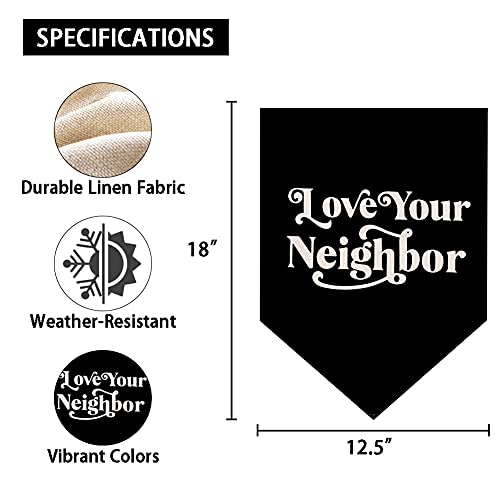 Love Your Neighbor Garden Flag Vertical Double Sided Farmhouse Yard Outdoor Decoration 12.5×18 Inch