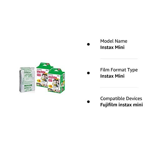 Fujifilm Instax Mini Instant Film, 10 Sheets×5 Pack(Total 50 Shoots) [Bulk Packaging]