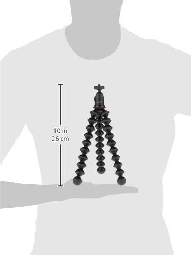 Joby JB01503 GorillaPod 1K Kit. Compact Tripod 1K Stand and Ballhead 1K for Compact Mirrorless Cameras or Devices up to 1k (2.2lbs). Black/Charcoal.