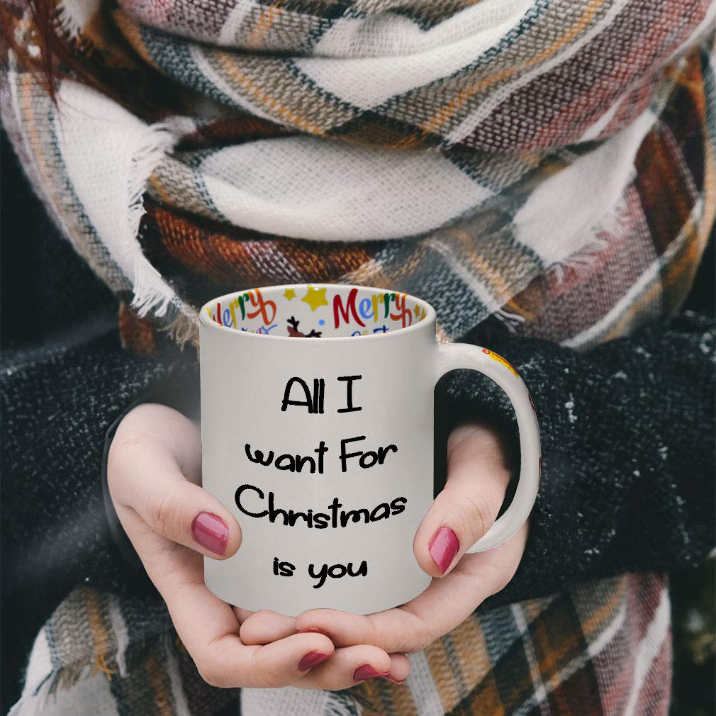 CUSTOM Christmas Coffee Mug Personalized Text & Name Coffee Lover Christmas Gift For Her Hot Chocolate Holiday Gifts Accessories Stocking Stuffer Mugs Winter Decorations Tea Cup