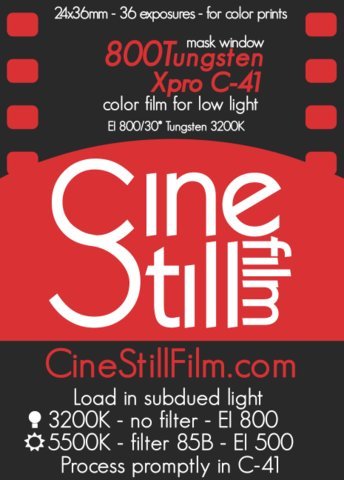 CineStill 800Tungsten High Speed Color Film, 120mm Format (ISO 800)