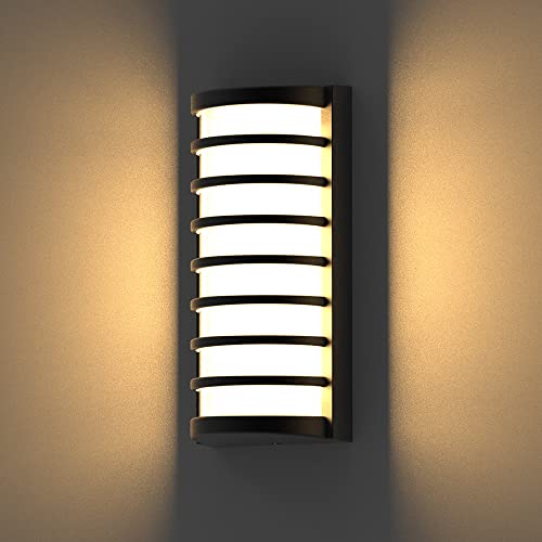 Shinbeam Exterior Light Fixture,18W 3000K LED Modern Wall Sconce Lamp, Outdoor Wall-Mounted Lights Porch Patio Light Waterproof for Outdoor Lighting Garden Corridor