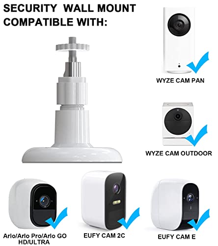 3 Pack Adhesive Wall Mount Compatible with Stick Up Cam/Indoor Cam/Battery Cam,Ceiling Mounting Kit for Plug-in HD Security Camera Mount 2 Ways Installation VHB Stick On or Screws