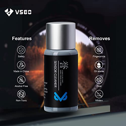 VSGO VS-S02-E APS-C Digital Camera Sensor Cleaning Kit Clean Swab × 10 with Sensor Cleaner Solution for Nikon Canon DSLR Cleaning