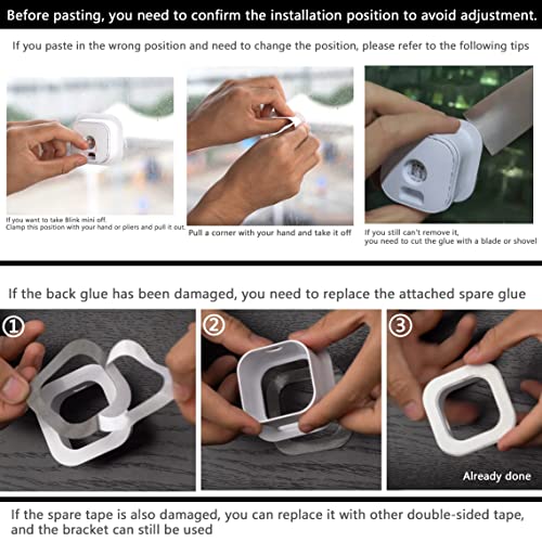 Teccle Window Mount for Blink Mini, Through Window Use Blink Mini, No Indoor Reflections (Pack of 1)