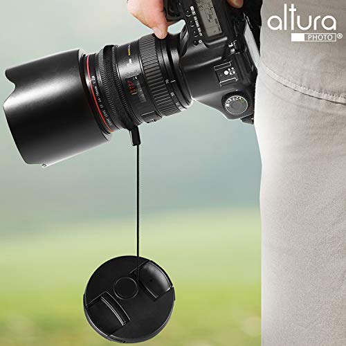 5 Pcs Altura Photo Lens Cap Keeper, Camera Lens Cap Leash for DSRL & Mirrorless Lenses - Camera Lens Keeper/Lens Holder for Canon, Nikon, Sony, Sigma, Tamron & Others Camera Lens Accessories