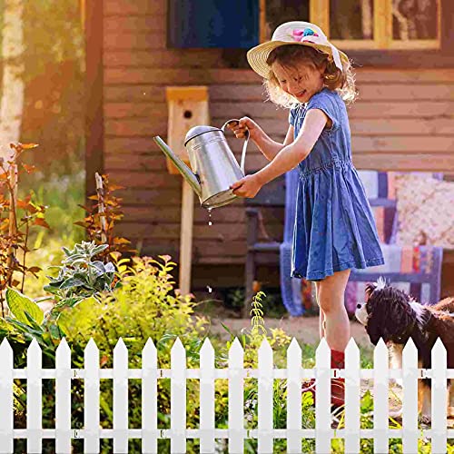 4Pcs Christmas Tree Fences White Plastic Picket Fence Wedding Party Decoration Miniature Home Garden Border Grass Lawn Edge Fence(4Pcs-Length 100CM)