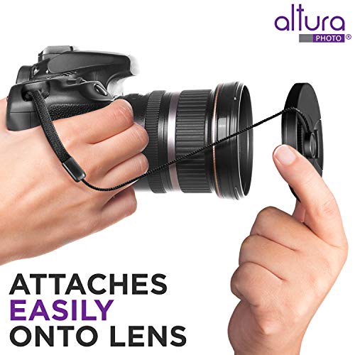 5 Pcs Altura Photo Lens Cap Keeper, Camera Lens Cap Leash for DSRL & Mirrorless Lenses - Camera Lens Keeper/Lens Holder for Canon, Nikon, Sony, Sigma, Tamron & Others Camera Lens Accessories
