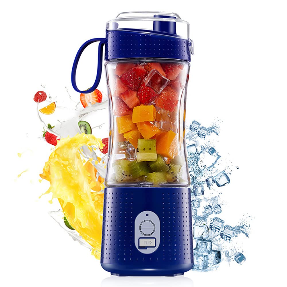 Irfora Portable Blender for Shakes and Smoothies Size Single Serve Travel Fruit Juicer Mixer Cup with Reable 4000mAh USB Reable Battery Small Electric Individual Mini Blender for Juice