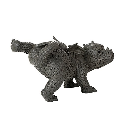 Pacific Giftware Garden Dragon Peeing Dragon Decorative Garden Accent Sculpture Stone Finish 10 Inch Tall