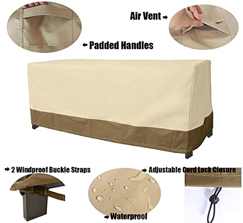 Vanteriam Outdoor Rectangular / Oval Patio Dining Table Cover-Waterproof Large Outdoor Patio Furniture Cover for Dining Table